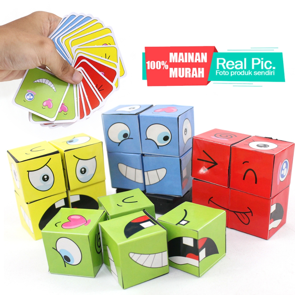 Jual MAINANKEI MAINAN FACE CHANGE CUBE GAME AR119 MAINAN GAME TEKA-TEKI ...
