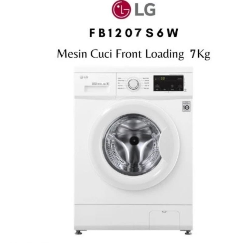 Jual LG Mesin Cuci Front Loading 7Kg Inverter Al Direct Drive FB1207S6W ...
