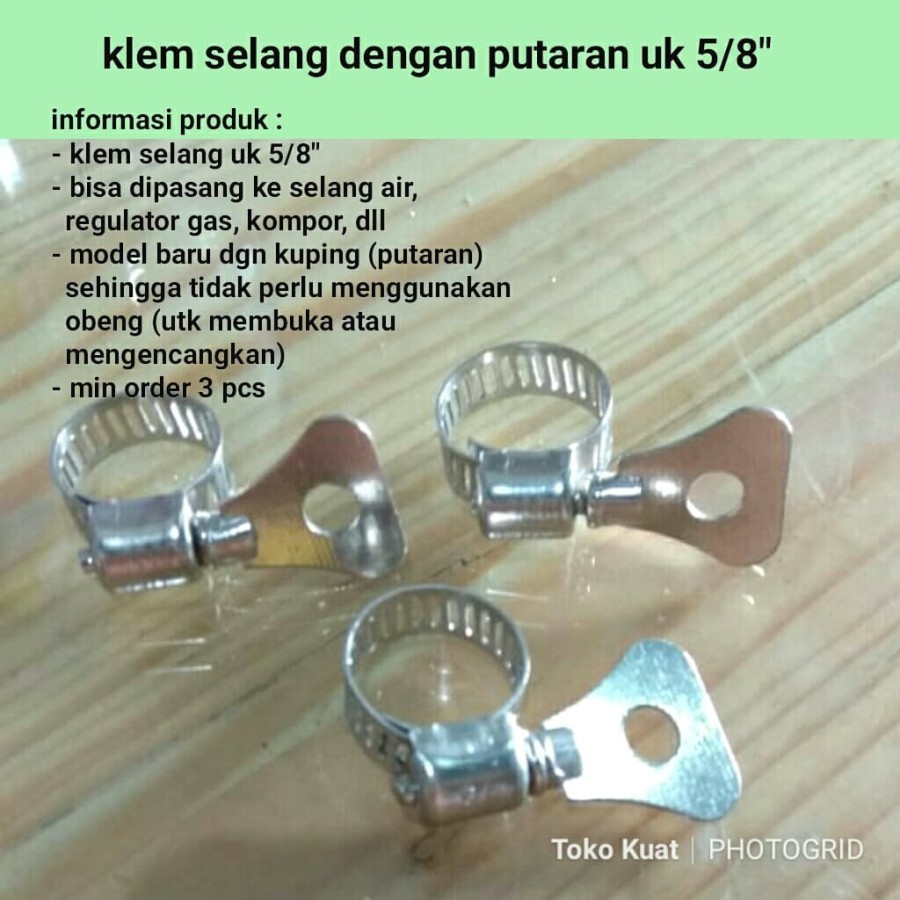 Jual klem selang dengan kuping putaran 5/8" | Shopee Indonesia