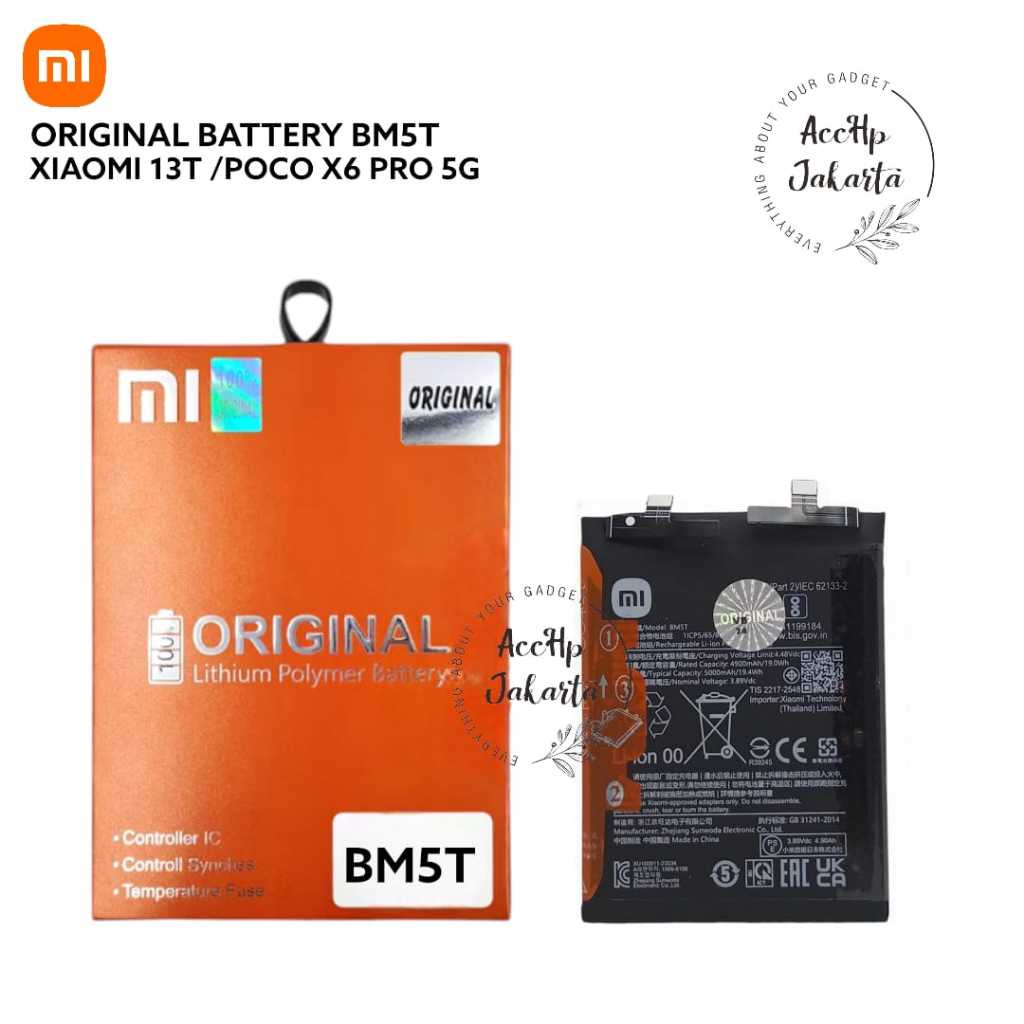 Jual Baterai Batre Mi 13T 5G Mi 14T 5G Note 13 Pro 4G Poco M6 Pro 4G ...