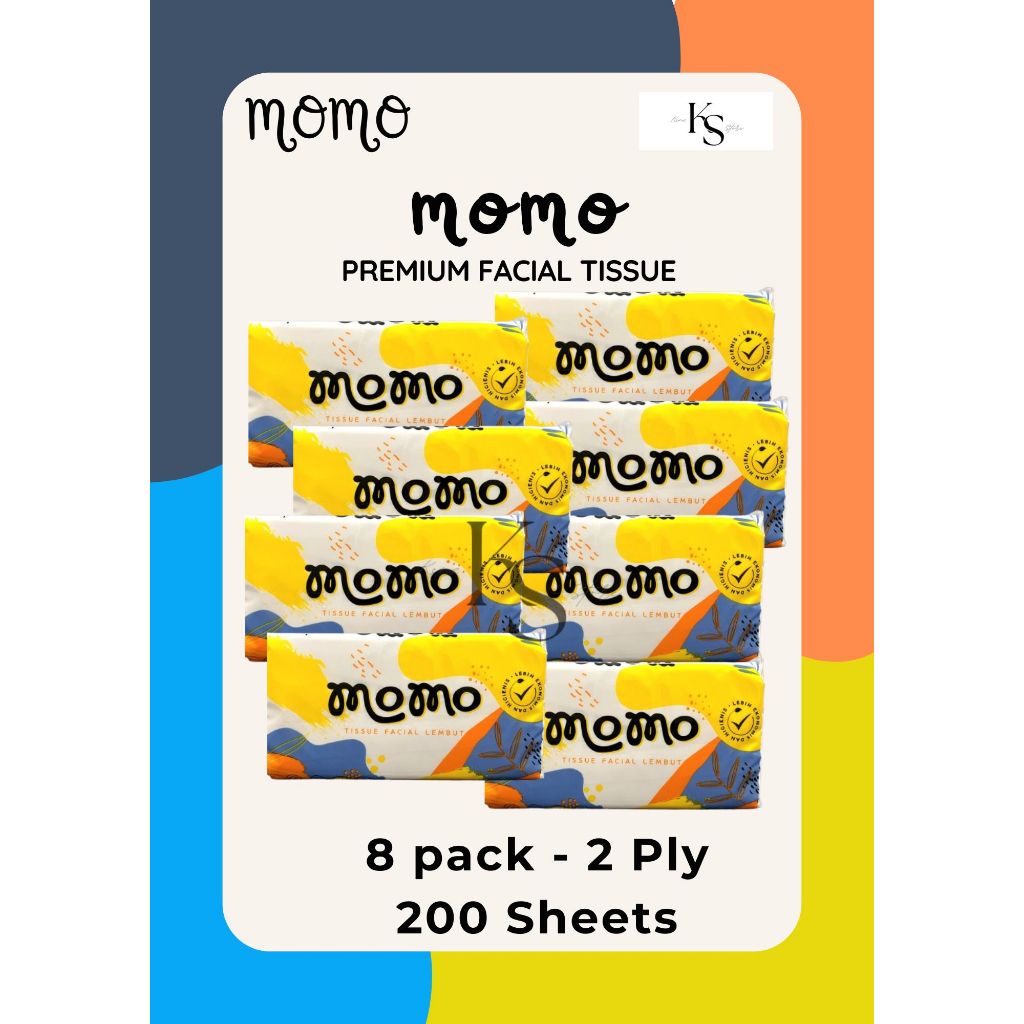 Jual Tissue MOMO 200 lembar isi 8pack/Tisu Murah/Tisu Bagus/Facial Tisu ...