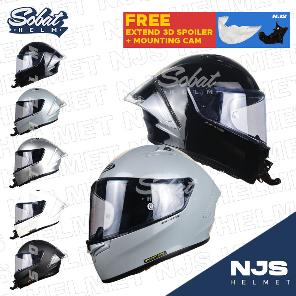 Jual Helm NJS ZX-1R GT SOLID Helm Full Face SNI | Shopee Indonesia