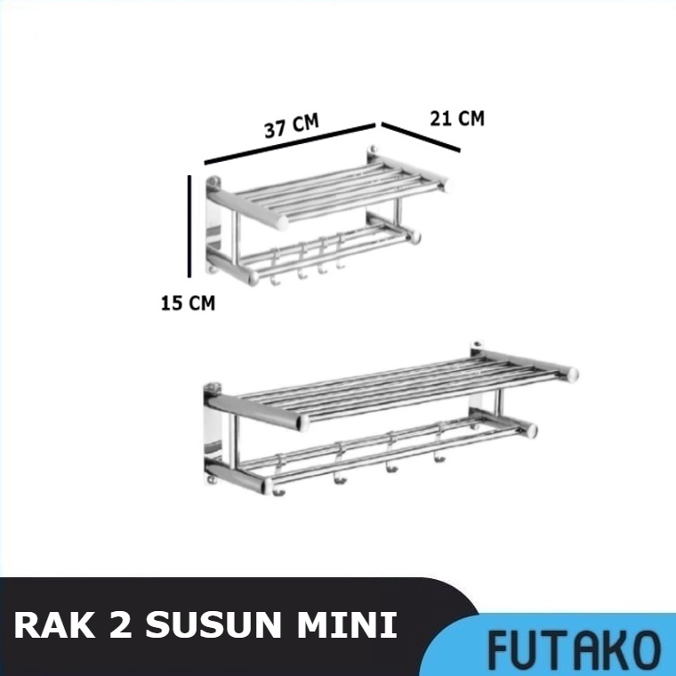 Jual FUTAKO GANTUNGAN HANDUK MINI RAK HANDUK STAINLESS RACK TOWEL 2 N ...