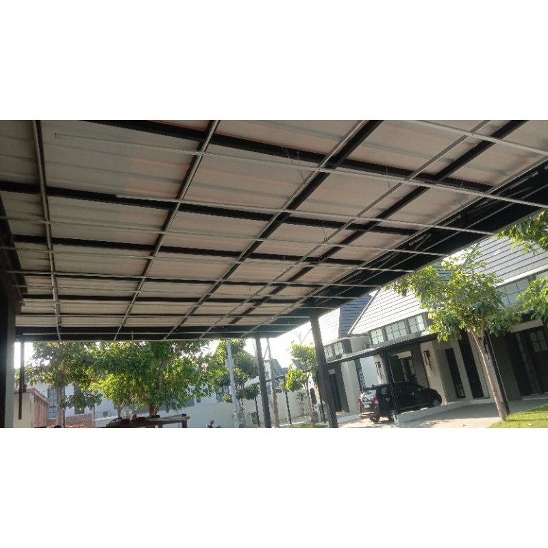 Jual kanopi besi atap UPVC Alderon Singgel Layer | Shopee Indonesia