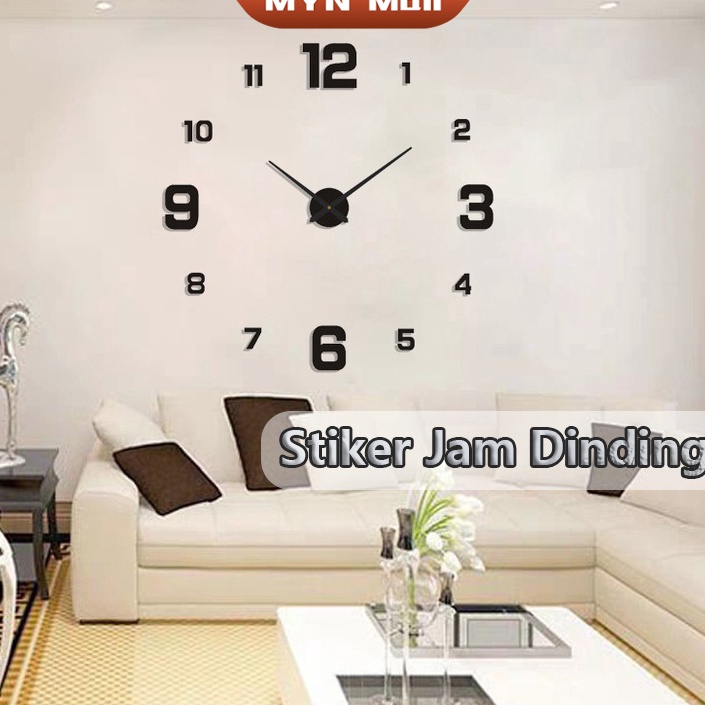 Jual MYN Mall Jam Dinding 3D Stiker Jam Dinding 3D Tanpa Bingkai DIY ...