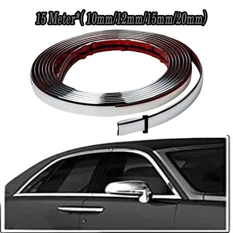 Jual 15 Meter List Chrome Mobil Universal Kaca Sill Pintu Bemper ...