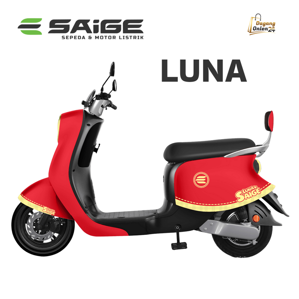 Jual [KIRIM CEPAT] Sepeda Listrik SAIGE LUNA 800 Watt 48V 20AH Electric ...