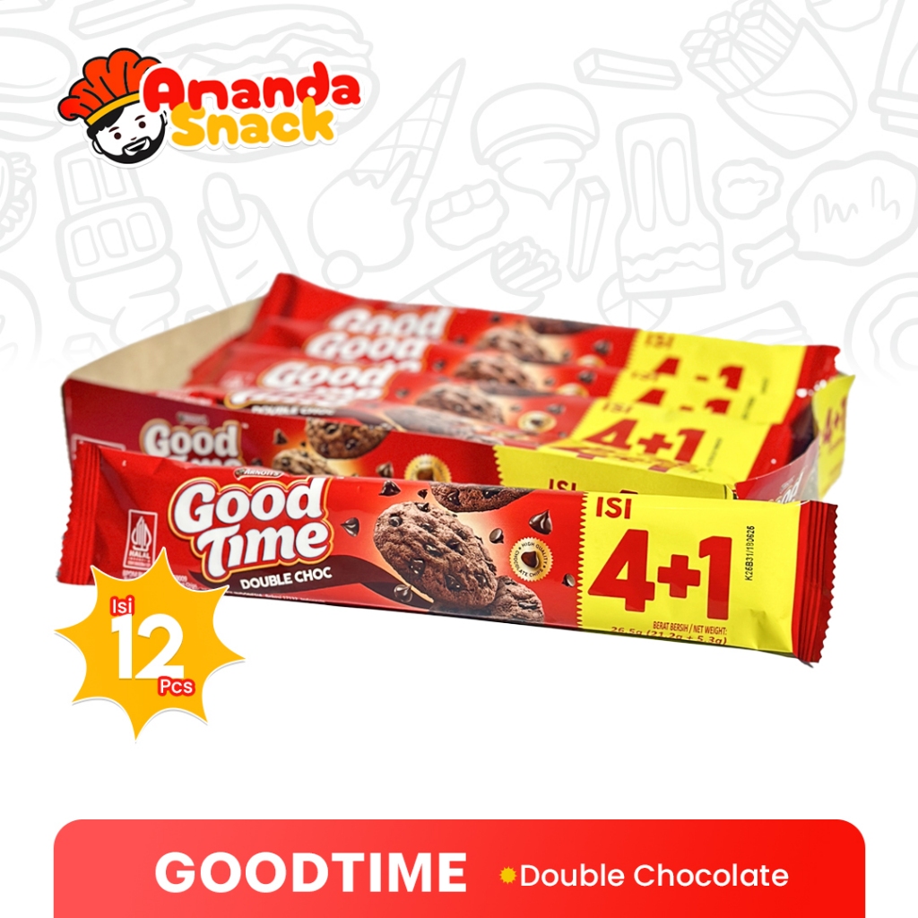 Jual GOODTIME - Biskuit/Cookies Double Chocolate Isi 12 Pcs | Shopee ...