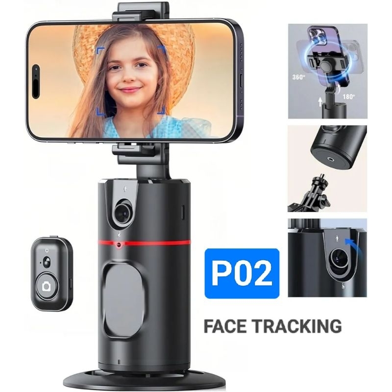 Jual SMART AI FACE TRACKING P02 GIMBAL BLUETOOTH STABILIZER HANDPHONE ROTASI 360 KAMERA AUTO ...