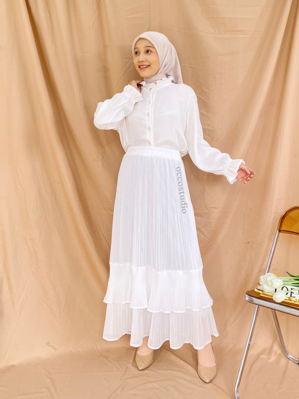 Jual VIRA SKIRT - ROK RUFFLE PLEATED SKIRT / ROK LAYER UMPAK PLISKET ...