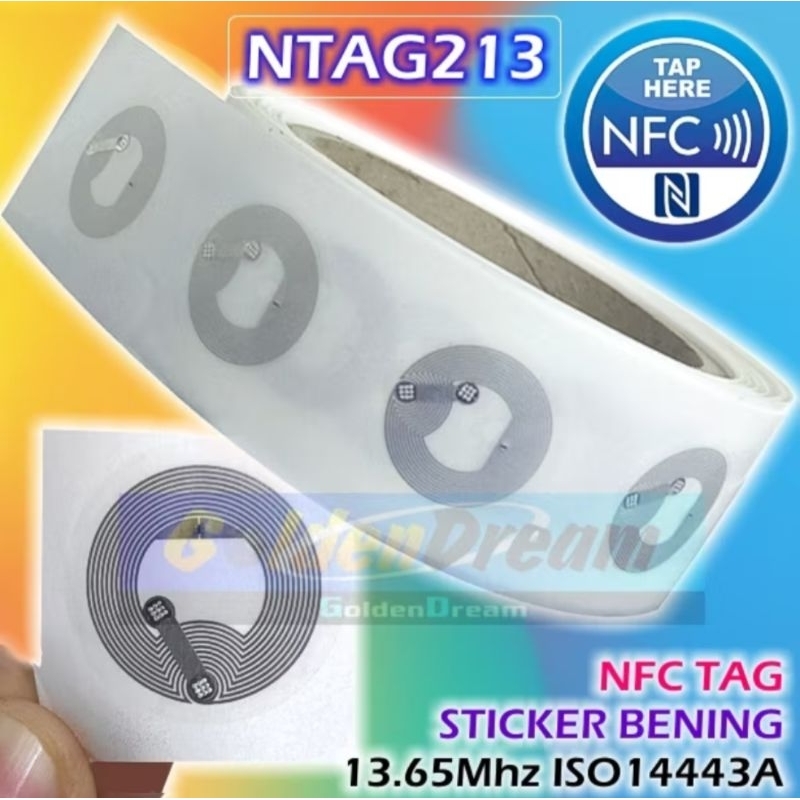 Jual NTAG213 Universal NFC Tag 13.56Mhz ISO14443A NTag 213 Sticker Label RF Auto NTAGHarga ...