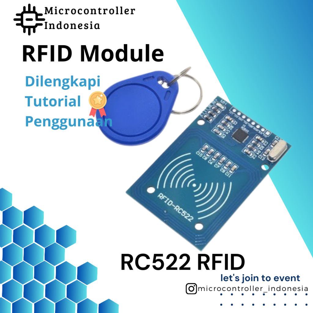 Jual MFRC-522 RFID MODULE CARD PLUS KEYCHAIN SENSOR MODULE FOR E-TOLL E ...