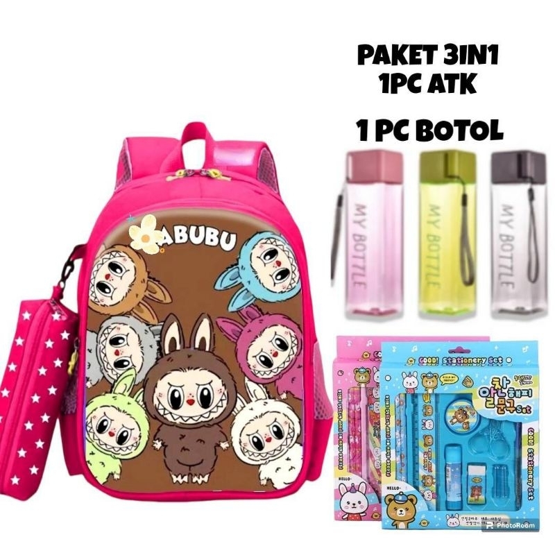 Jual Tas Labubu anak BOBA Tas Ransel Sekolah Anak Perempuan TK SD PAUD BONUS TEMPAT PENSIL ...