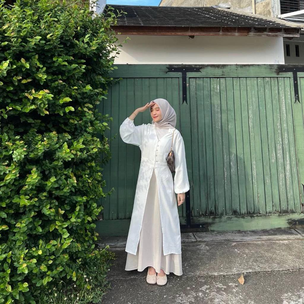 Jual Outer Fashion Muslim Azura / Outer Wanita Long Cardigan / Outer ...