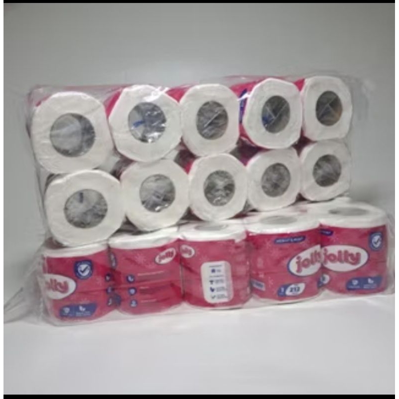 Jual Tissue Jolly roll 212 sheets, 1 pack isi 10 roll kemasan baru ...