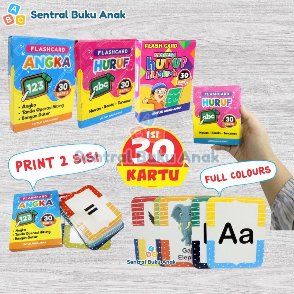 Jual Flash Card Flashcard Kartu Huruf untuk Anak Angka, Huruf, Huruf ...