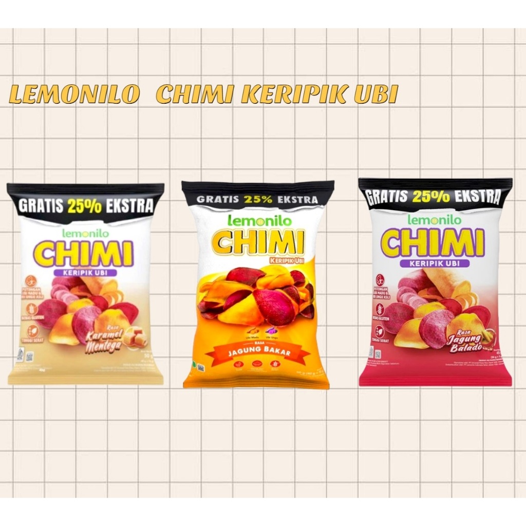Jual LEMONILO CHIMI KERIPIK UBI 50 GR/centraltrenggalek | Shopee Indonesia