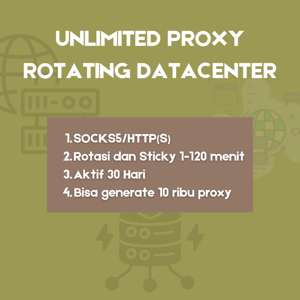 Jual Unlimited Proxy Rotating Datacenter | Shopee Indonesia