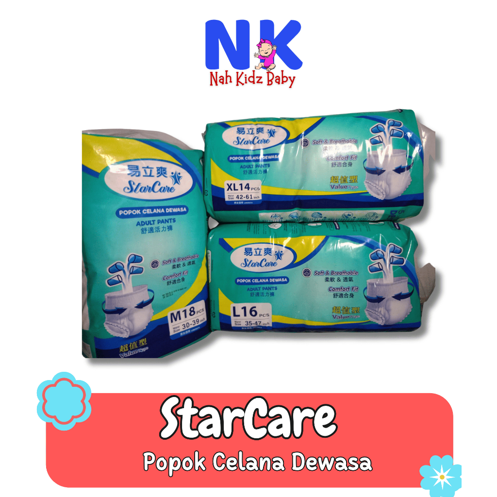 Jual STARCARE Pants Popok Celana Dewasa M18 L16 XL14 | Shopee Indonesia