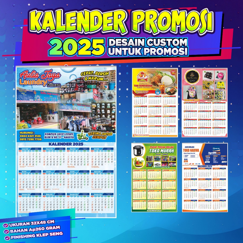 Jual CETAK KALENDER PROMOSI KALENDER BISNIS 2025 DESAIN CUSTOM | Shopee ...