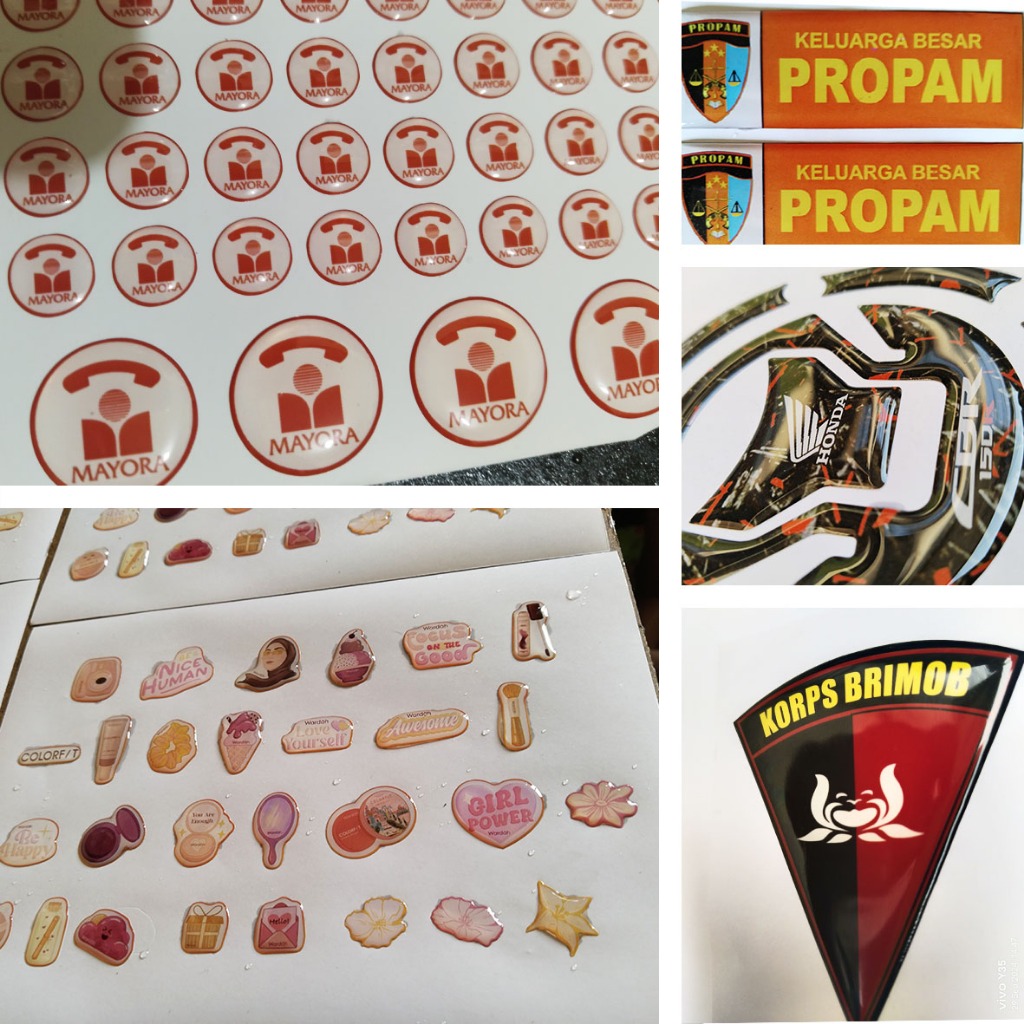 Jual stiker emblem timbul custom satuan stiker resin lentur COD ...