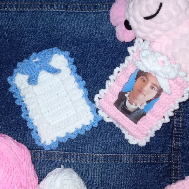 Jual photocard holder cahol crochet / id card holder crochet | Shopee ...