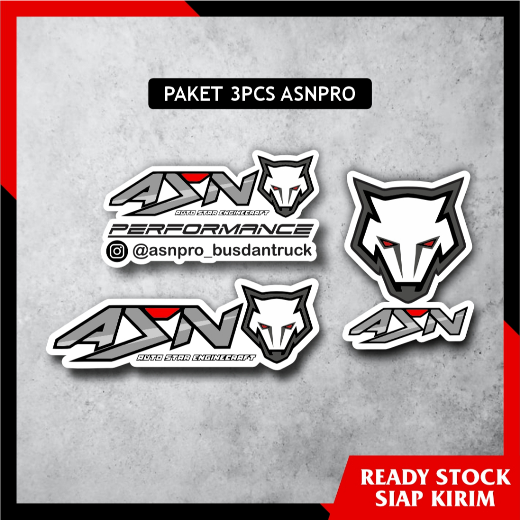 Jual Stiker 3PCS Logo ASN PRO Performance Bus & Truck Workshop ...