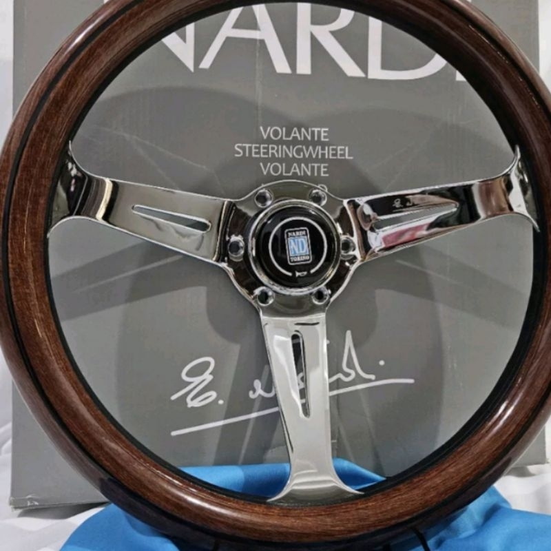 Jual Stir Nardi Wood Chrome Flat - Steering Wheel Nardi Wood 14' Flat ...