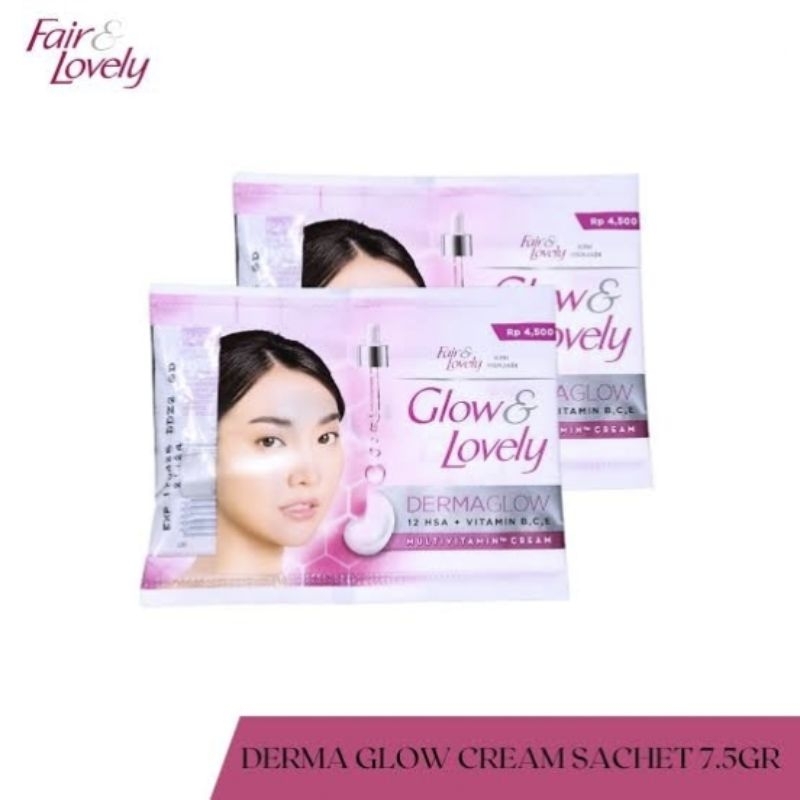 Jual Fair&Lovely Glow&Lovely Derma Glow Multivitamin Cream Sachet 9Gr ...