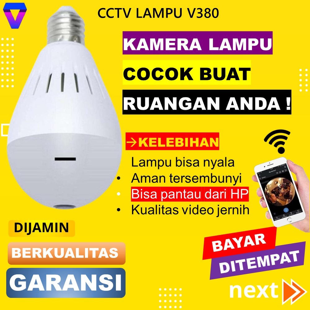 Jual CCTV LAMPU BOHLAM V380 MINI TERSEMBUNYI TANPA KABEL SPY CAM HIDDEN ...