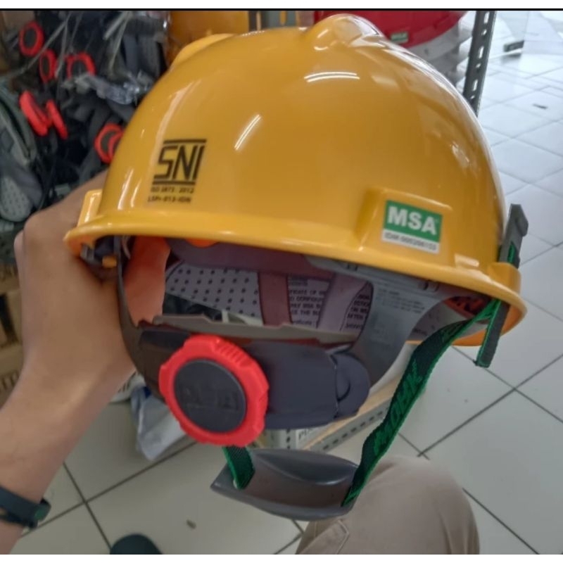 Jual Helm Safety MSA Full set / Helm kerja proyek warna kuning-SNI ...
