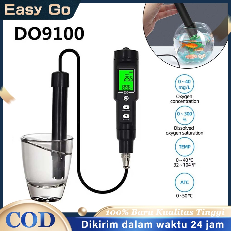 Jual Dissolved Oxygen Meter DO9100 Do Meter Oksigen Air 0.0-40.0 Mg/L ...