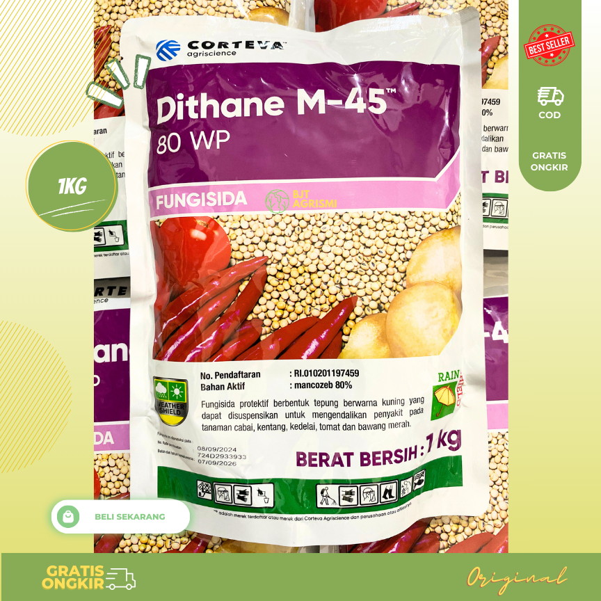 Jual FUNGISIDA DITHANE M-45 80 WP 1 KG Mancozeb 80 % OBAT JAMUR ...