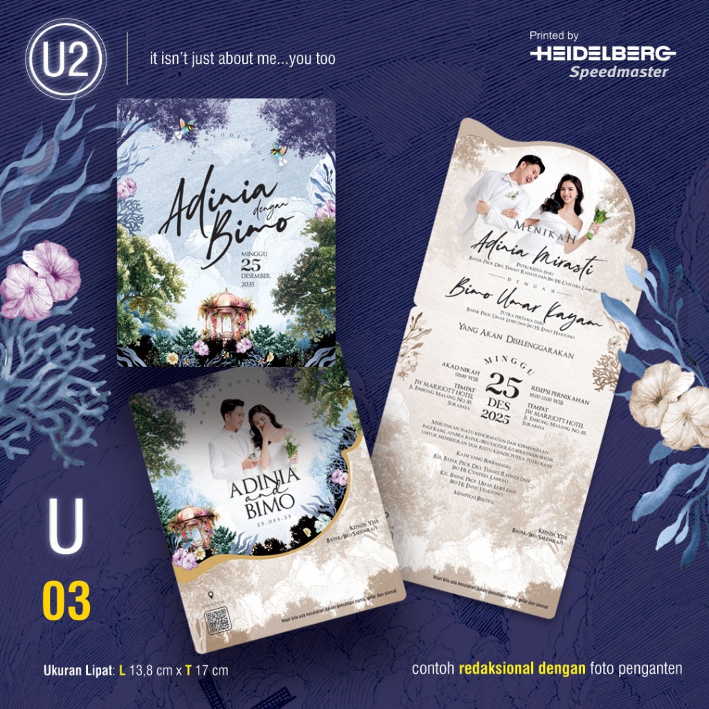 Jual Blangko Undangan U2 You Too 03 | Blangko Undangan kosong | Kertas ...
