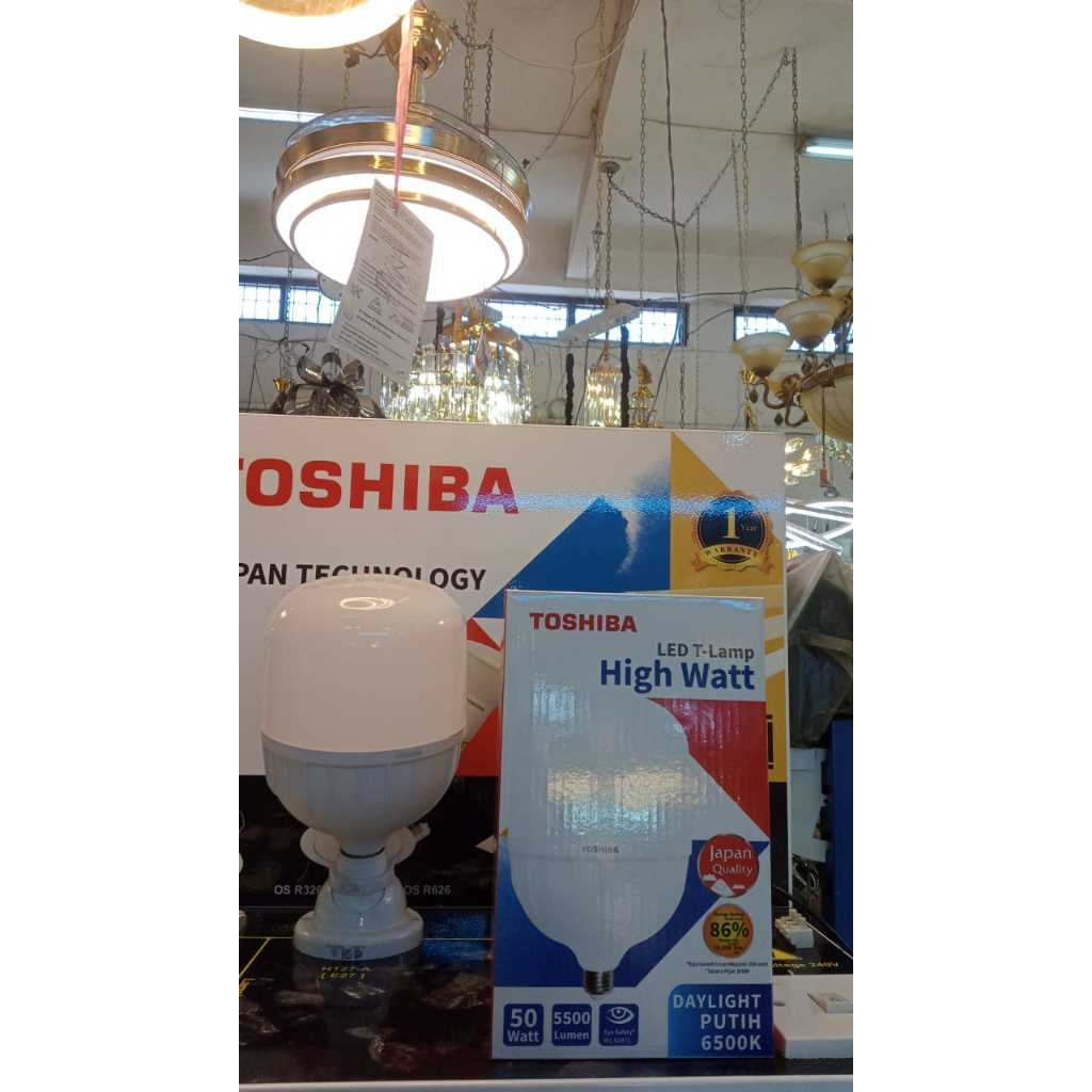 Jual TOSHIBA,LED BULB 50WATT NYALA WHITE(6000K) | Shopee Indonesia