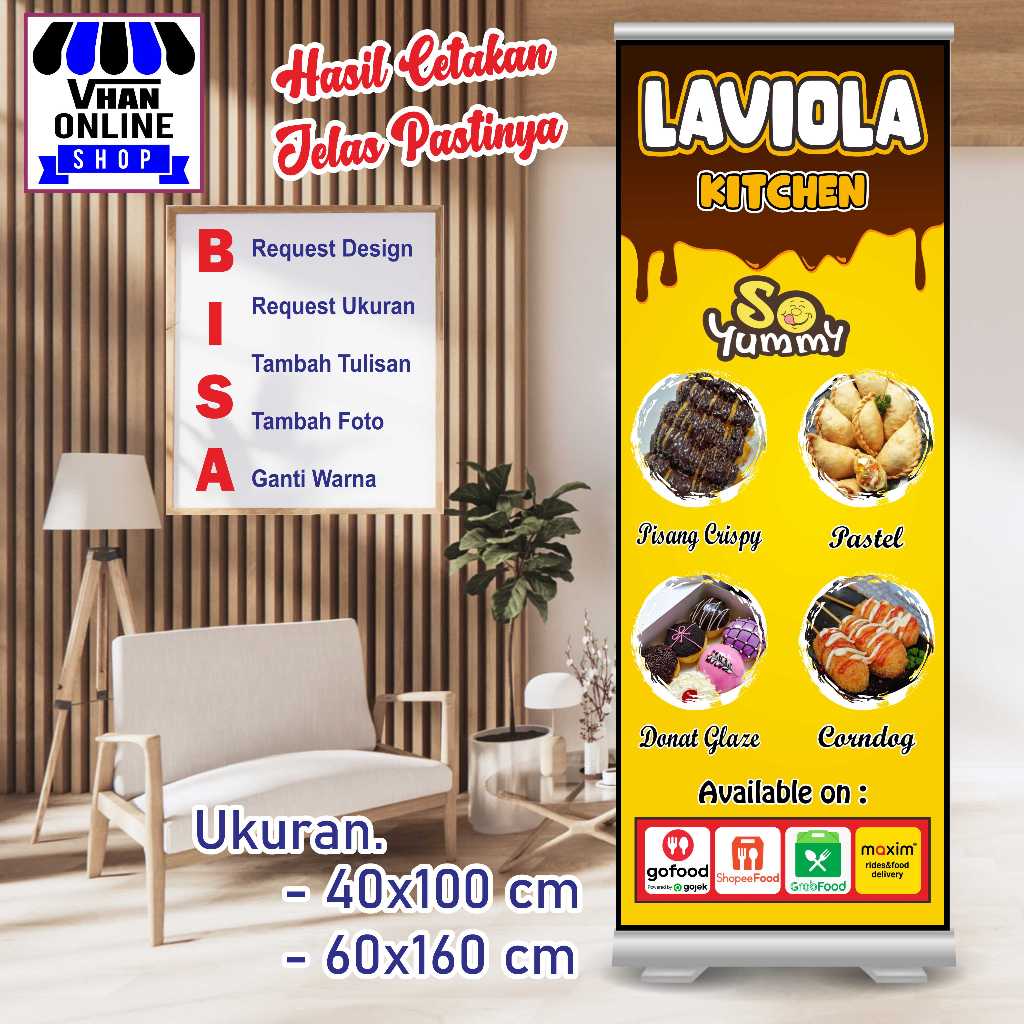 Jual Spanduk Banner Pisang Crispy, Pastel, Donat dan Corndog | Shopee ...