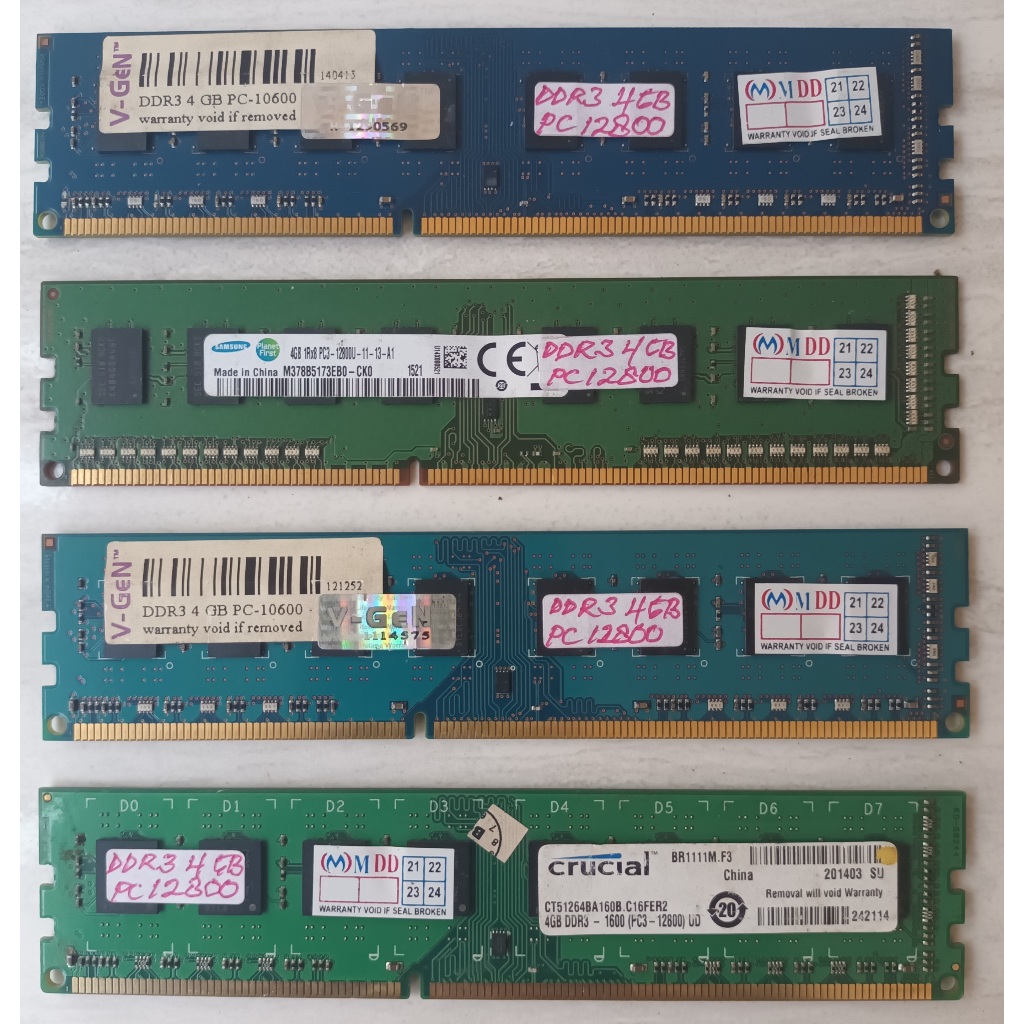 Jual RAM/MEMORI DDR3 1, 2 & 4 GB (PC 10600/12800) Second Untuk Komputer ...