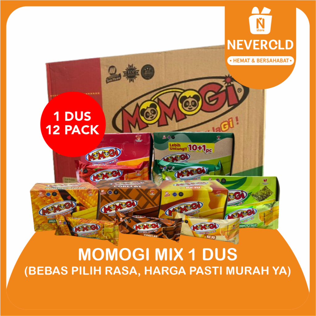 Jual MOMOGI 1 DUS ISI 12 PACK BISA CAMPUR | Shopee Indonesia
