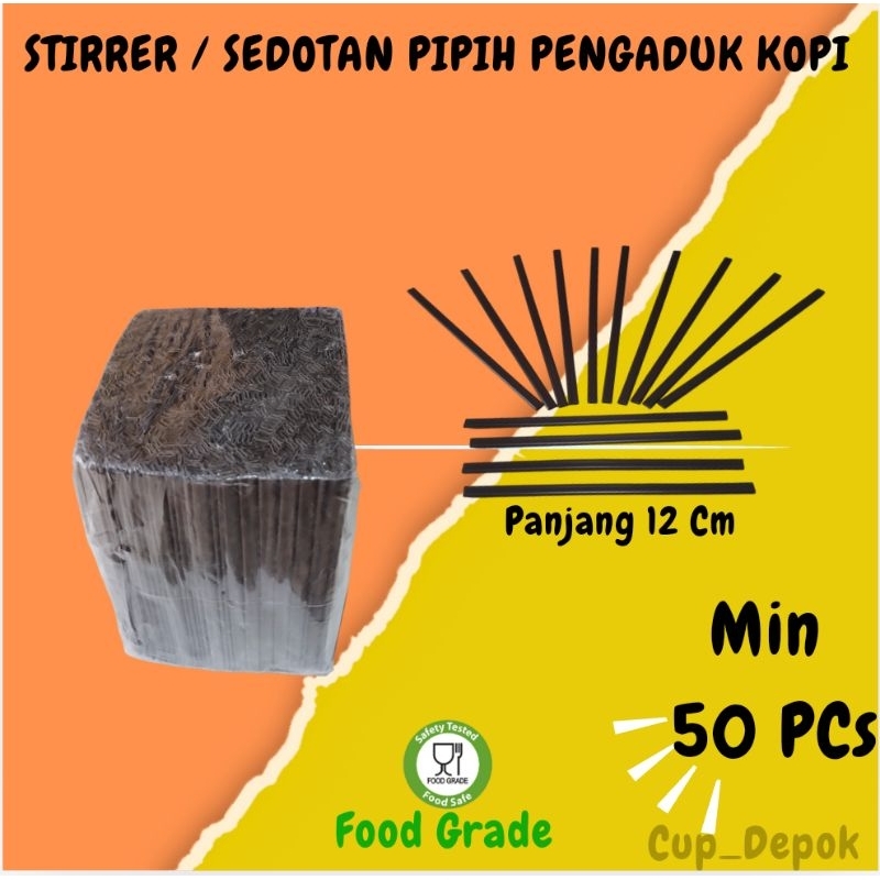 Jual Stirrer / Sedotan Pipih Pengaduk kopi panas 12 CM | Shopee Indonesia