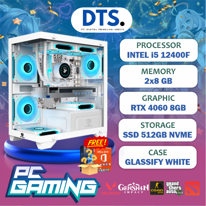 Jual PC Gaming Gen 12 | i5 12400F | RTX 4060 8GB | 16GB DDR5 | NVME ...