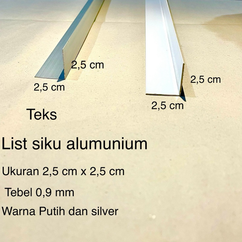 Jual Lis Siku Almunium Siku L 2,5 cm x 2,5 cm | Shopee Indonesia