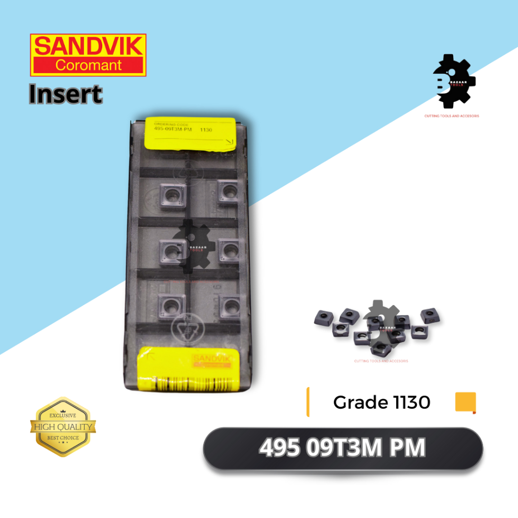 Jual INSERT 495 09T3M PM Grade 1130 - Merk SANDVIK - Insert Pahat Bubut - Pisau Pahat - Baru ...