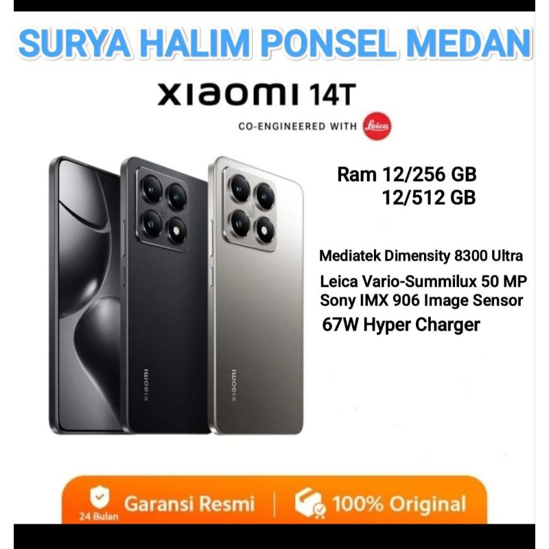 Jual XIAOMI 14T 12/256 & 12/512 GB & 13T 5G 12/256 GARANSI RESMI | Shopee Indonesia