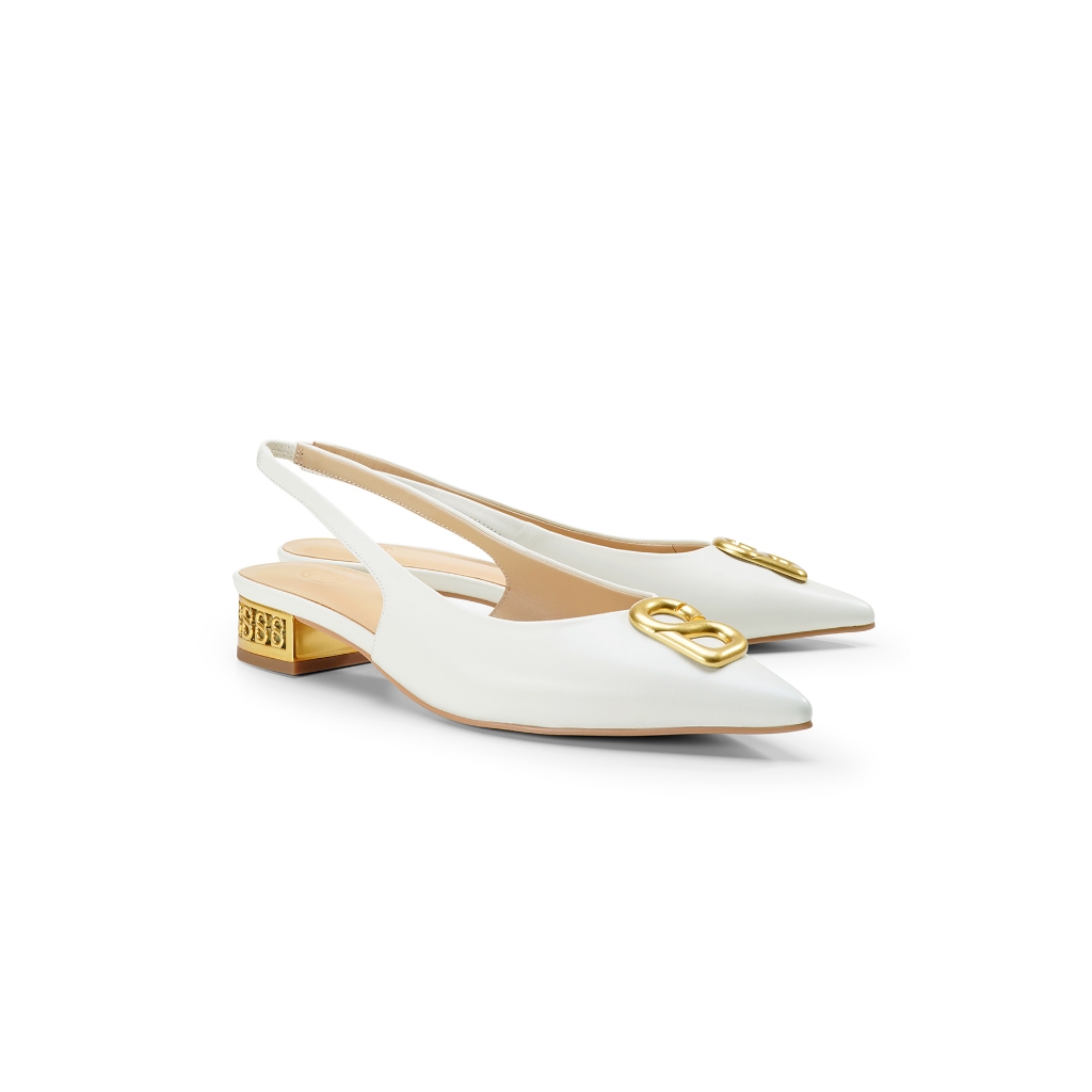 Jual Milly Slingback Shoes - White | Shopee Indonesia