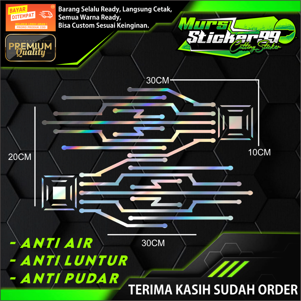 Jual Sticker Cutting CYBER VEKTOR KANAN KIRI SEPASANG Cocok Untuk Motor ...