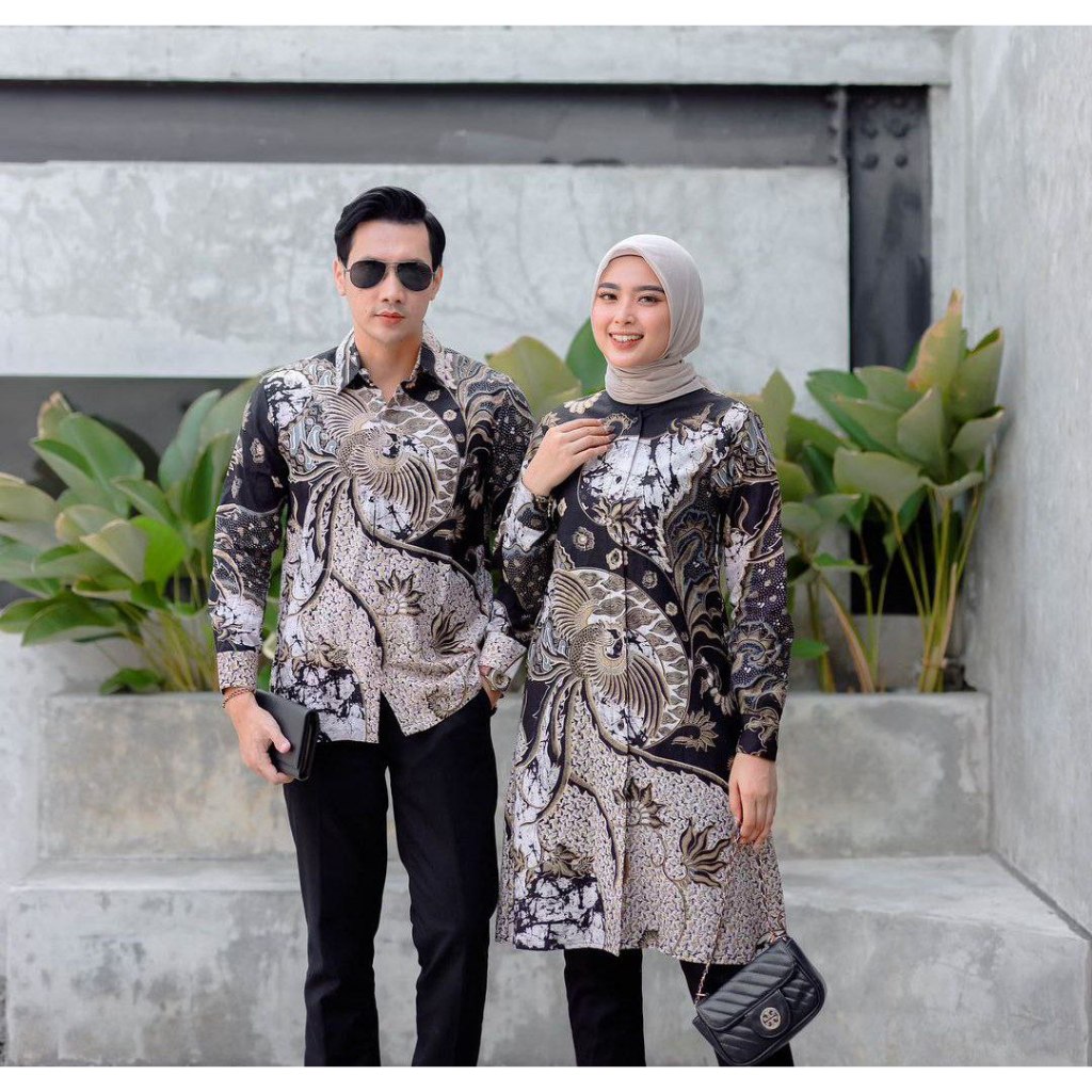 Jual Benang Raja Batik Couple Katun Merak Hitam | Shopee Indonesia