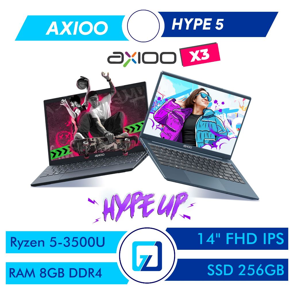 Jual Axioo MyBook Hype 5 AMD X3 Ryzen 5 3500U RAM 8GB SSD 256GB 14" FHD ...
