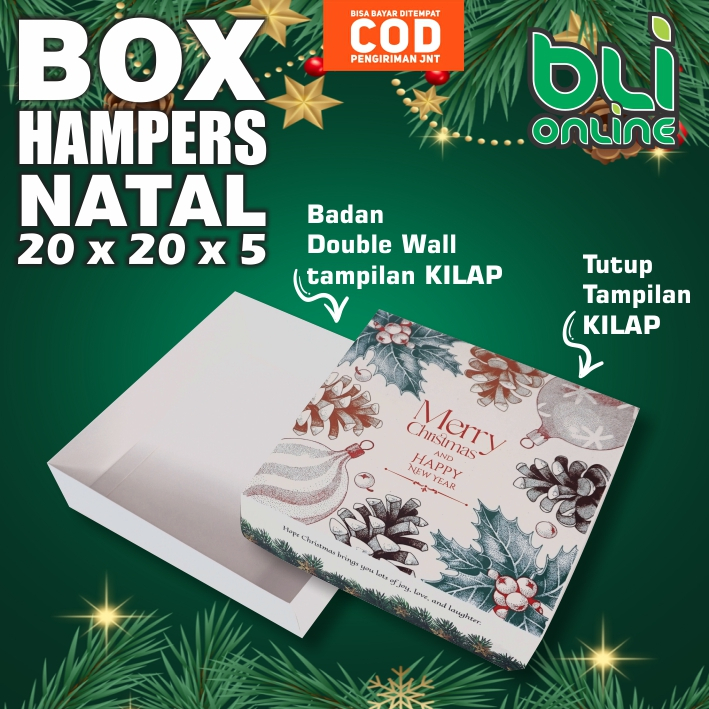 Jual Box Natal 20 x 20 x 5 / / Kotak Natal / Hampers Natal / Kardus ...