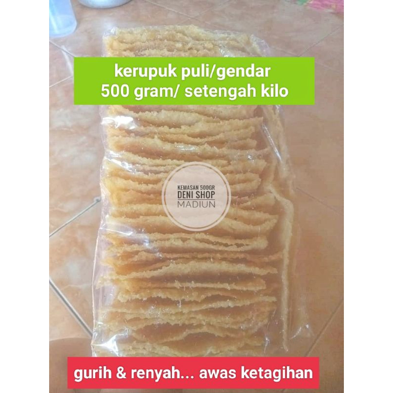 Jual kerupuk gendar / krupuk puli / lempeng asli Madiun [1/2 kg ...