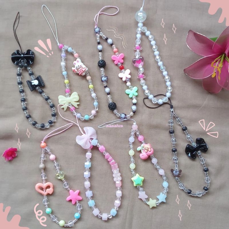 Jual Phone Strap Beads / Gantungan HP Manik-manik Aesthetic Korea Lucu ...